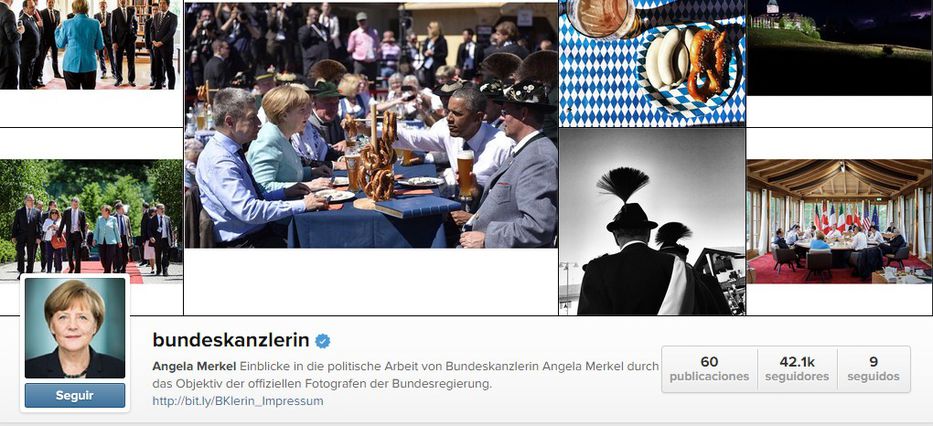 Merkel estrena cuenta en Instagram con gran éxito de fans