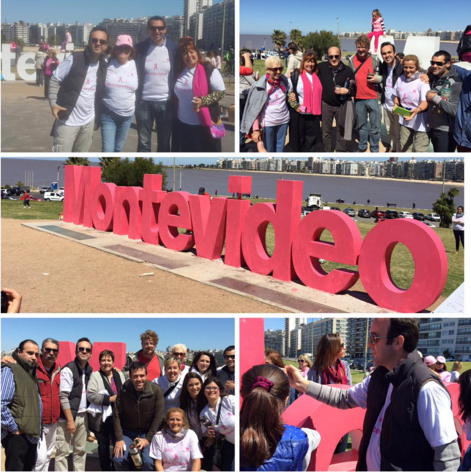 Se pintó de rosado el cartel de Montevideo, por lucha contra cáncer de ...