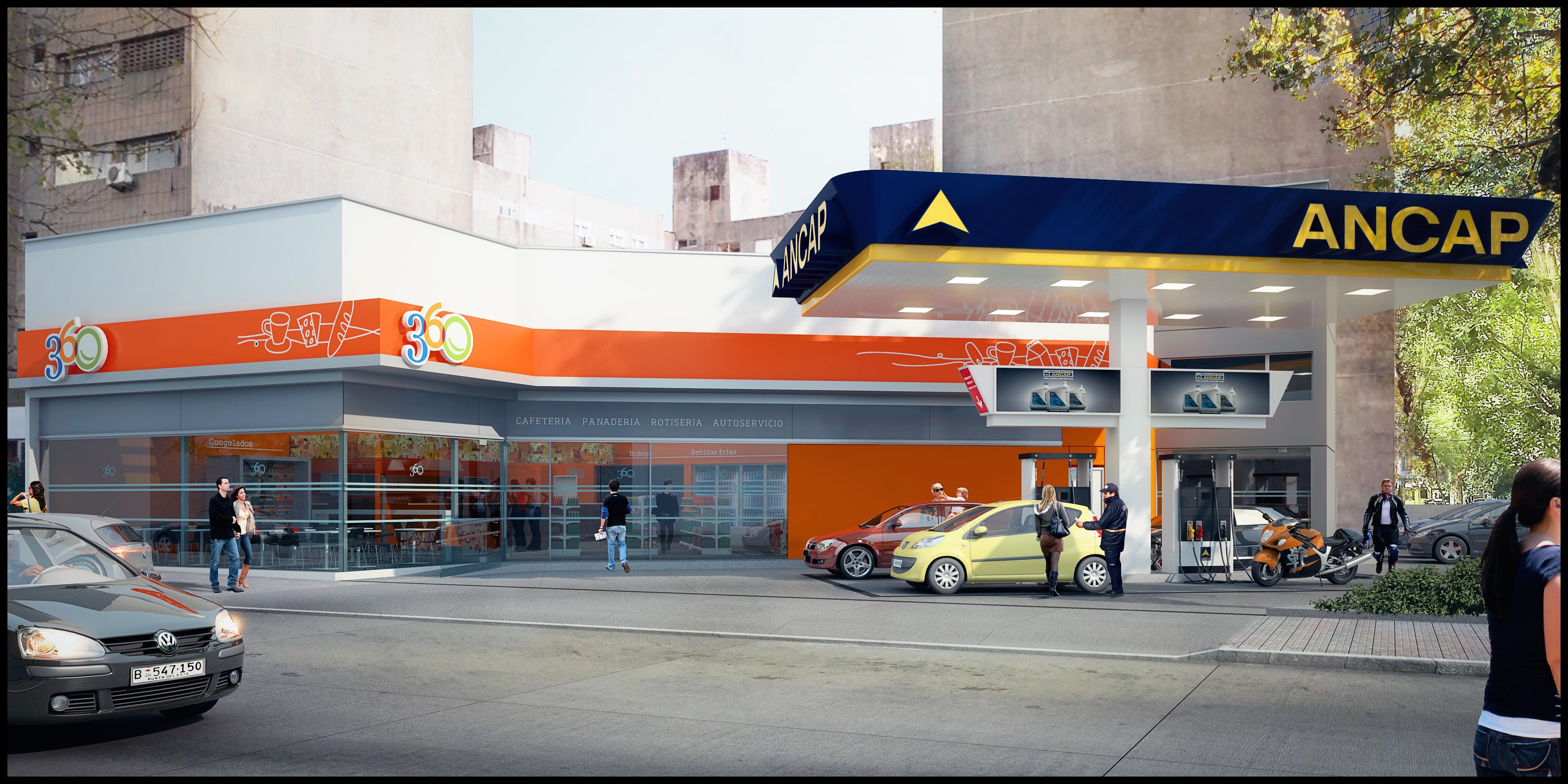 Estación ANCAP renovada en Rondeau y Panamá