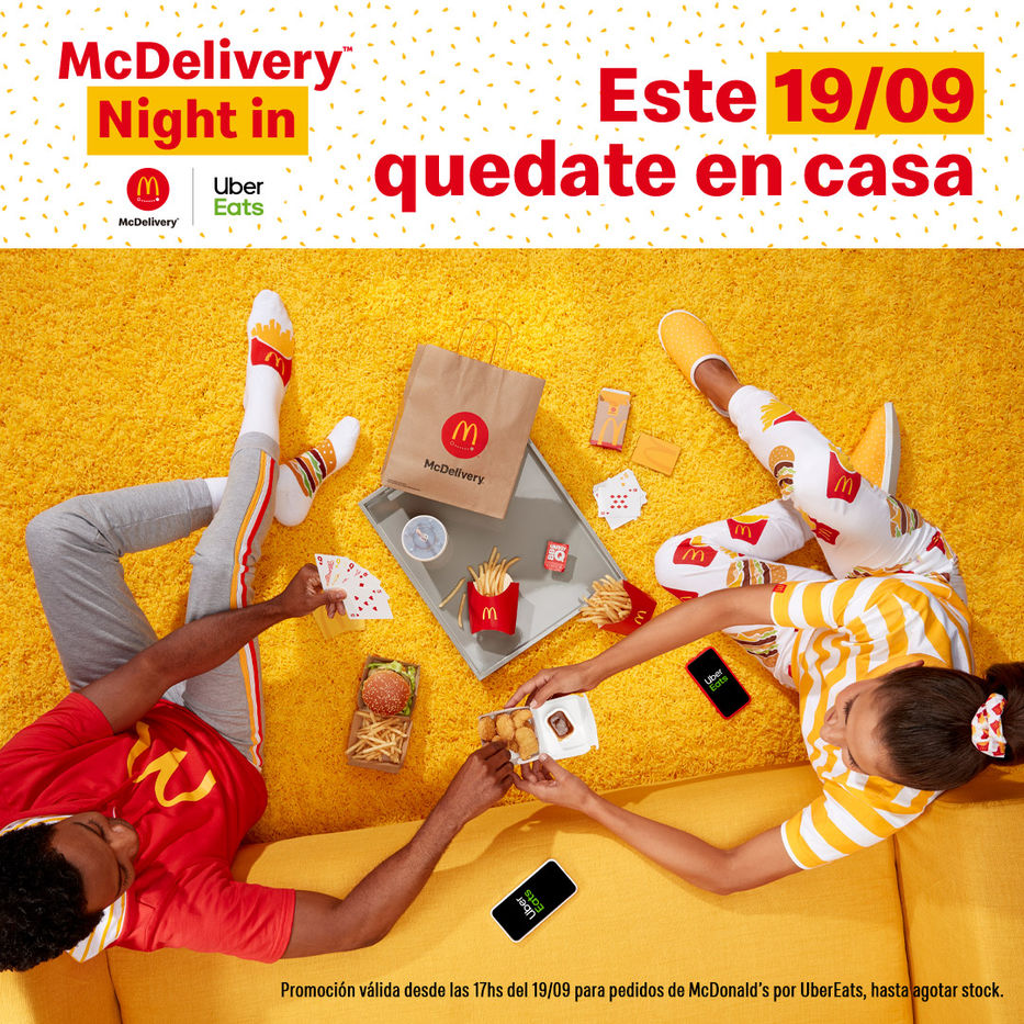 McDonald’s y Uber Eats presentan McDelivery Night in, con muchas sorpresas