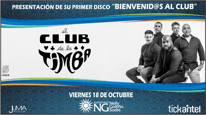 Este 18 de octubre El club de la timba se presenta en el Sodre