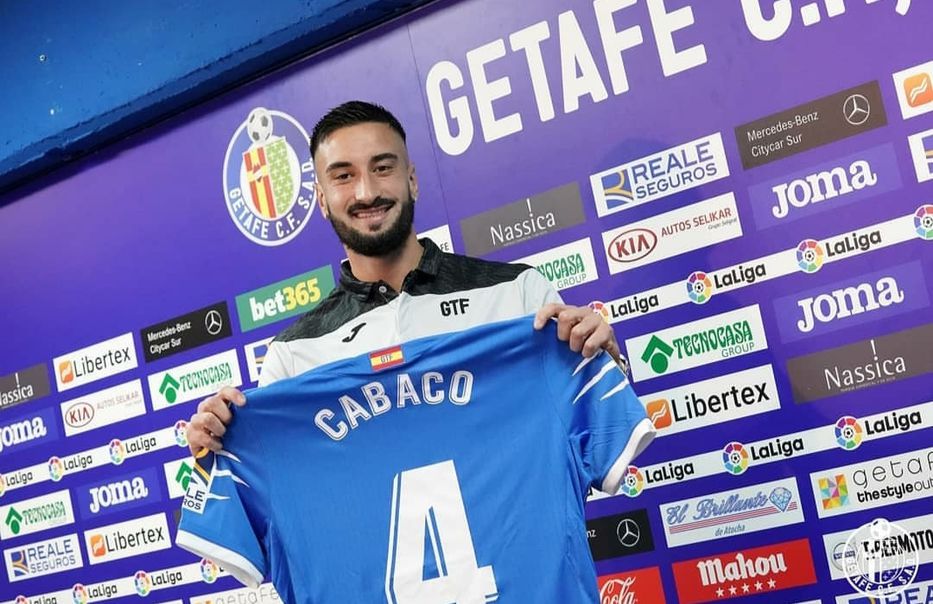 Erick Cabaco fue presentado en el Getafe, donde firmó hasta junio de 2024