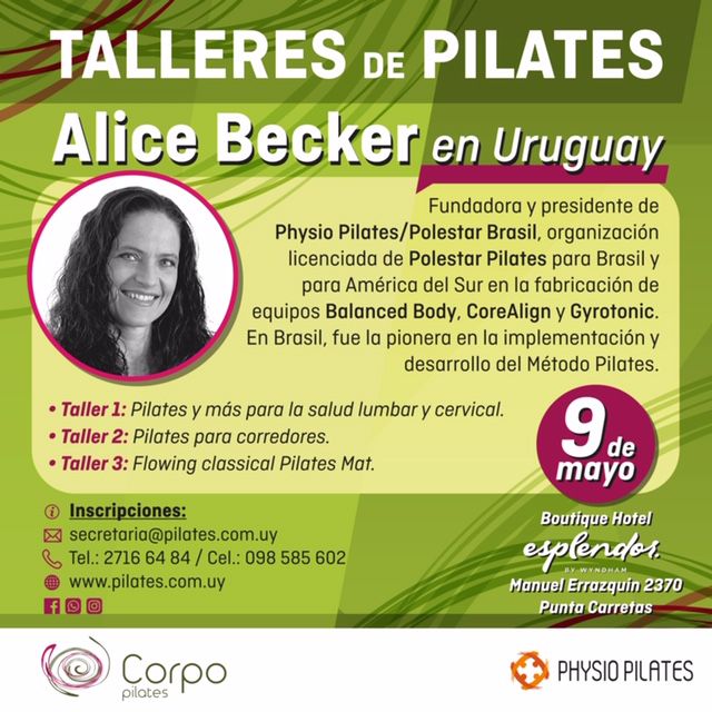 Llega a Uruguay Alice Becker, pionera del pilates en Brasil