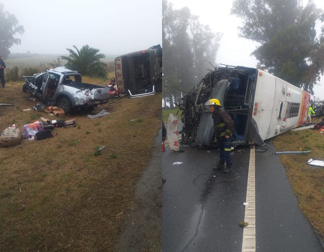Accidente Entre ómnibus Y Camioneta En Ruta 23 Dejó Un Total De Nueve