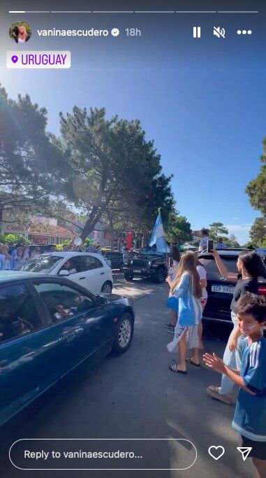 Vanina Escudero y Álvaro Navia festejaron el triunfo de Argentina en ...