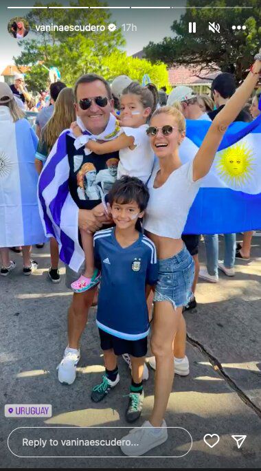 Vanina Escudero y Álvaro Navia festejaron el triunfo de Argentina en ...
