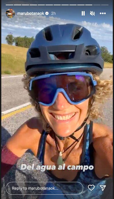 “Del agua al campo”: el ciclismo intenso de Maru Botana por la laguna ...