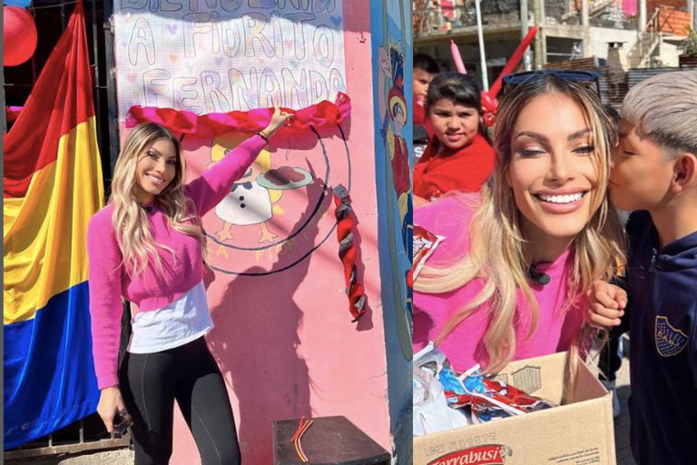 Fernanda Sosa visitó Villa Fiorito: “Gracias por regalarme esta alegría”