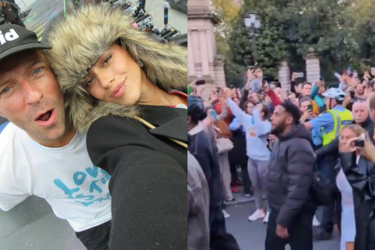 Tini y Chris Martin cantaron en las calles de Dublín y fueron furor ...