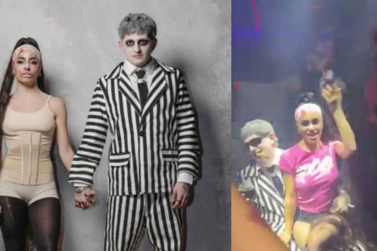 Así fue la mega fiesta de Halloween de Lali y Dillom: baile sexy y ...