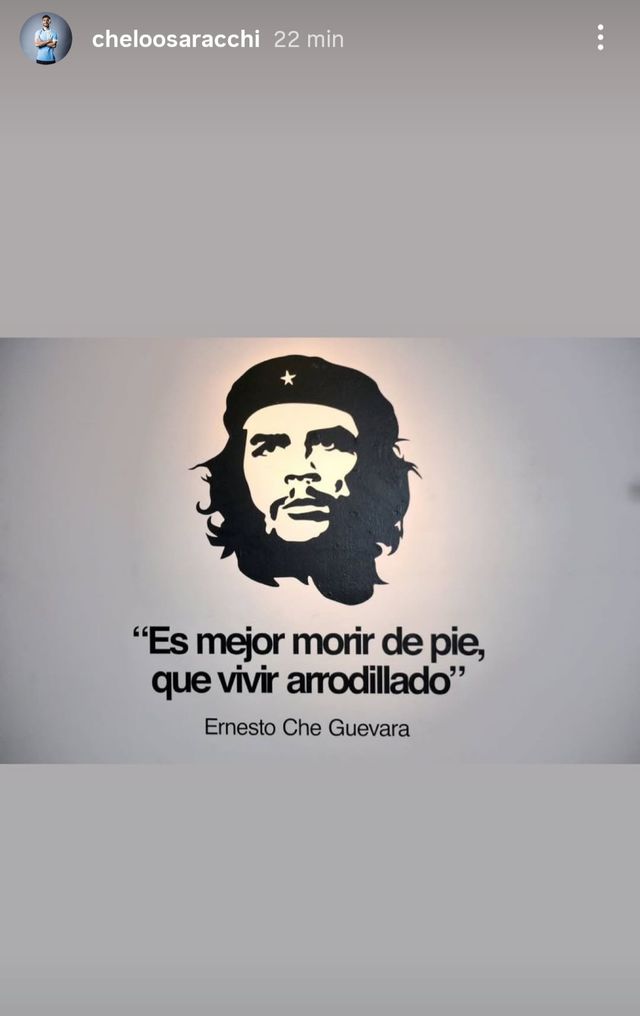 La frase del Che Guevara que publicó Saracchi y encendió a los hinchas ...